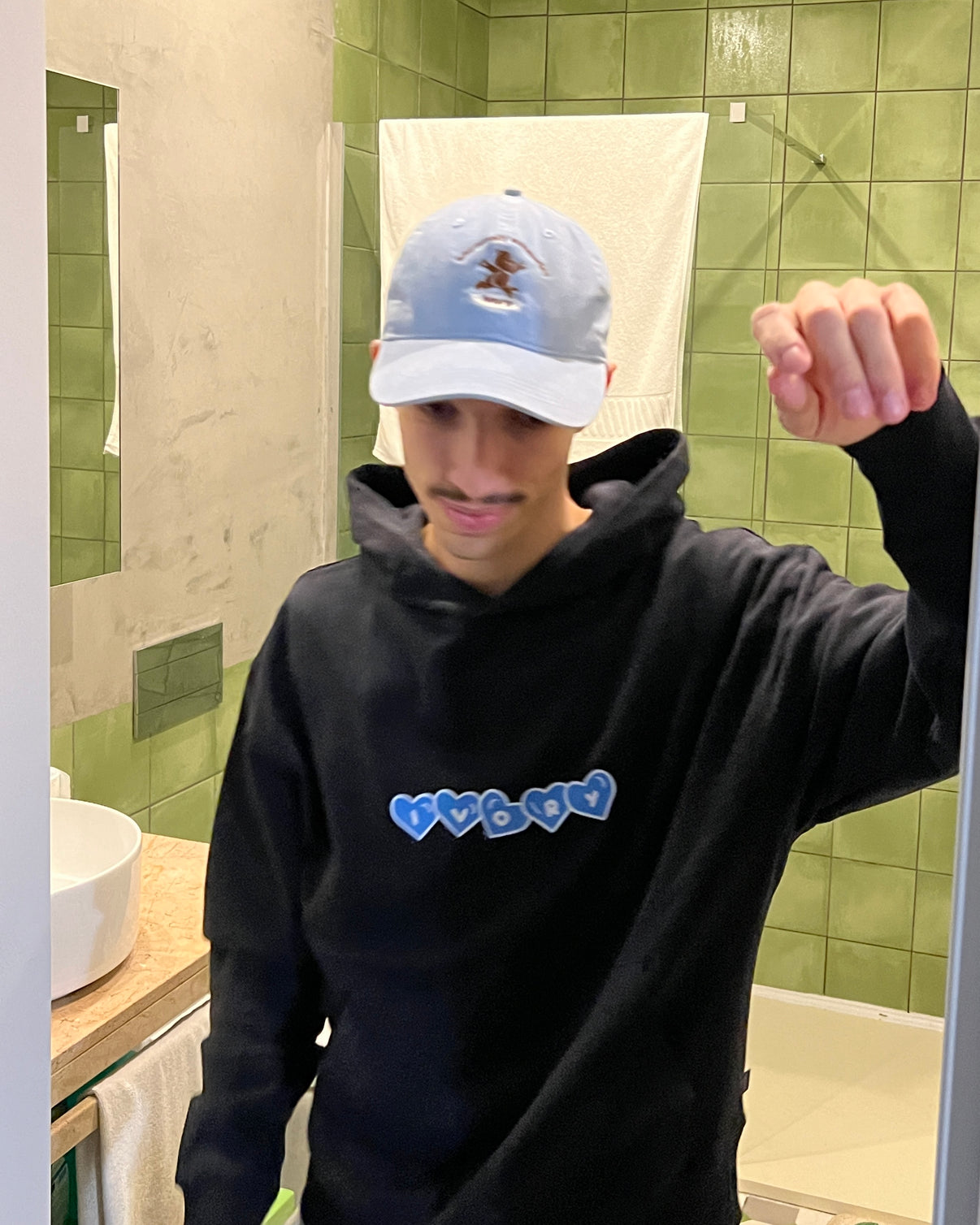 I HOPE YOU HEAL HOODIE BLACK BLUE – Ivory Therapy